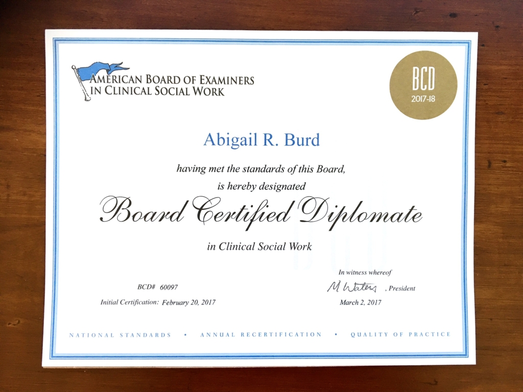 What is a Board Certified Diplomate in Clinical Social Work? (Or why is ...